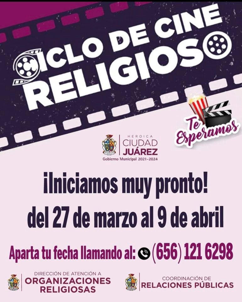 Preparan Ciclo de Cine Religioso - Juárez Hoy Preparan Ciclo de Cine Religioso - Juárez Hoy